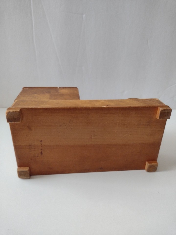 Vintage Mechanical Cigarette Box Dispenser Wood w/pecking bird | eBay