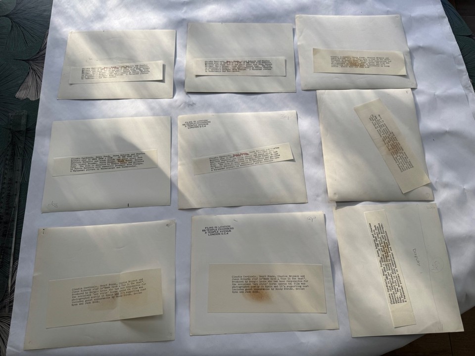 ONCE UPON A TIME IN THE WEST Sergio Leone 9 ORIGINAL VINTAGE 8X10 ...