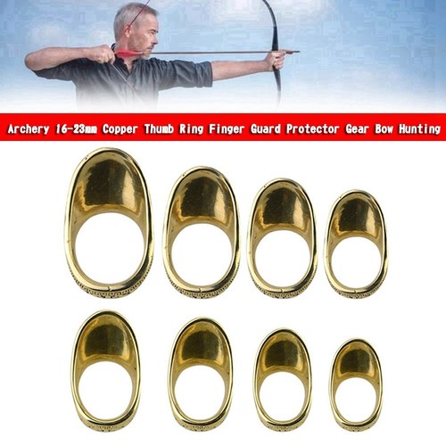 Archery 21mm Copper Thumb Ring Finger Guard Protector Gear Bow Hunting ...