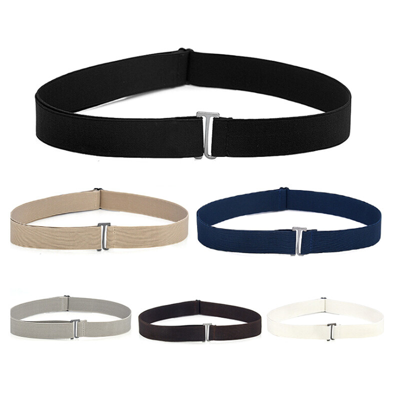Invisible Belt Buckle Plastic Elastic Belt Women Men Adjustable Belt ...