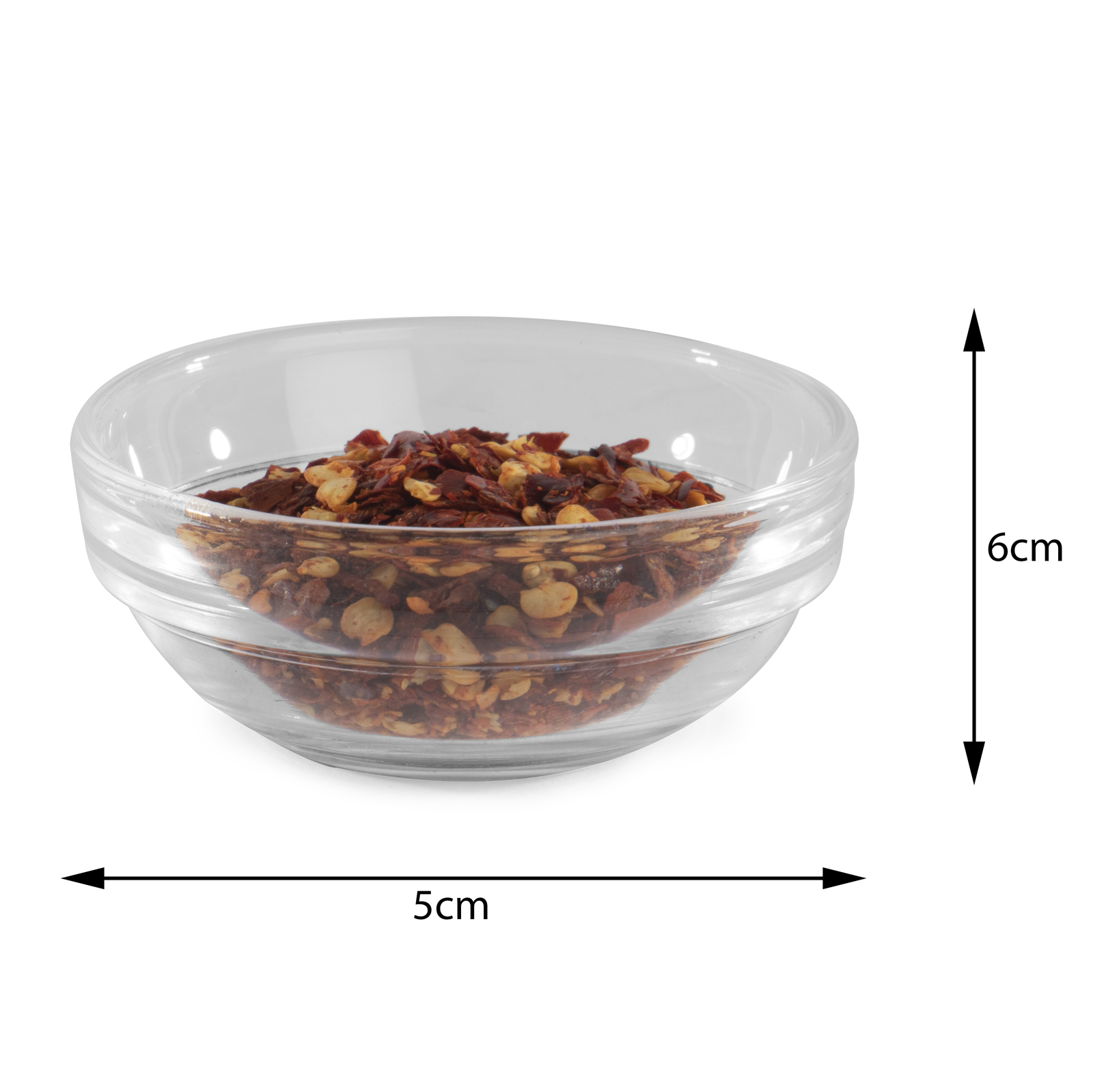 Glass Condiment Dishes Set of 6 Small Bowls for Dips Sauce Pots for ...