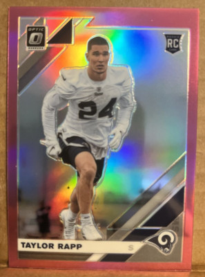 Taylor Rapp 2019 Optic Holo Pink Refractor Rookie Card #129 Los Angeles ...