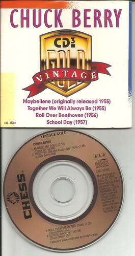 CHUCK BERRY Maybellene Vintage gold 4TRX MINI 3 INCH CD single 1988 USA ...