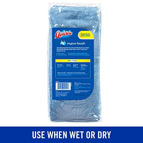 Quickie Microfiber Cleaning Cloth 14 X 14 in. Blue 24 Pack Washable and ...