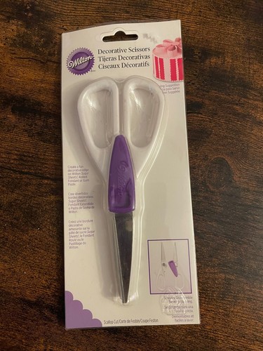 Wilton decorative scissors scallop cut cake decorating scissors NEW IN ...