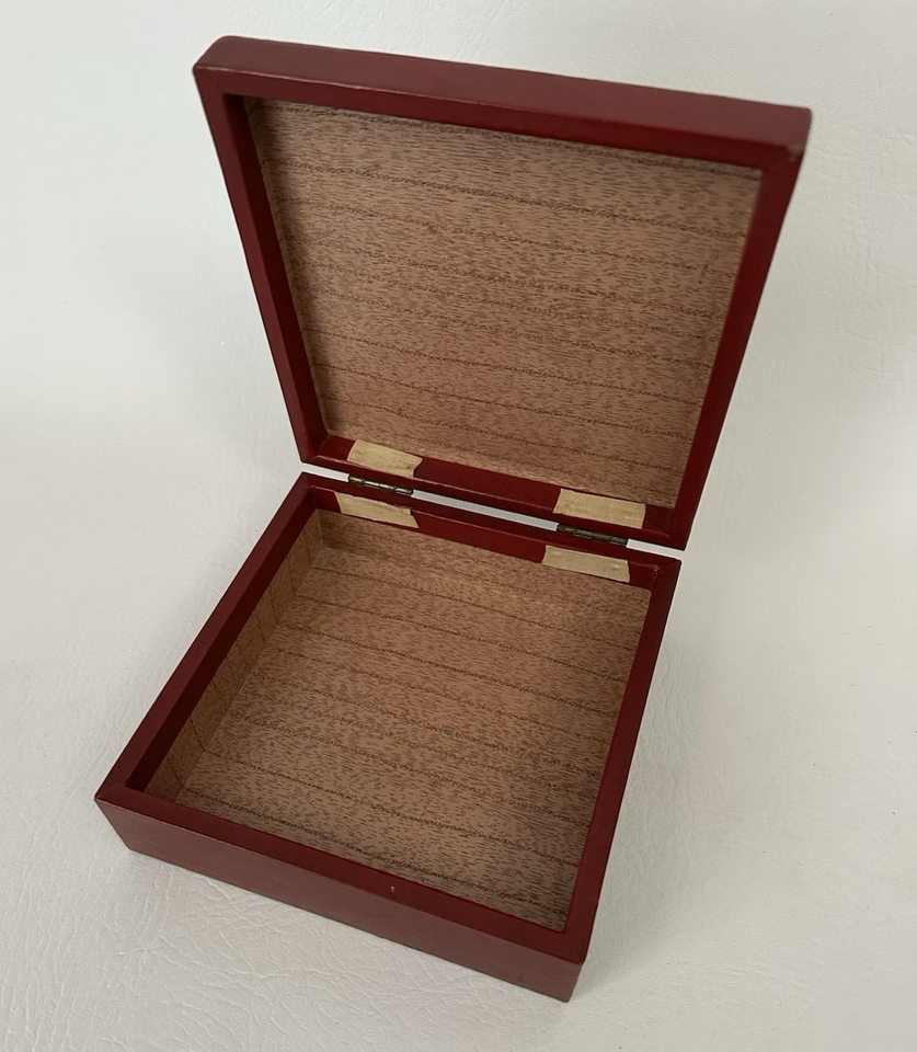 Antique Red Leather Souvenir Christmas Box Ivorydale Gates Proctor ...