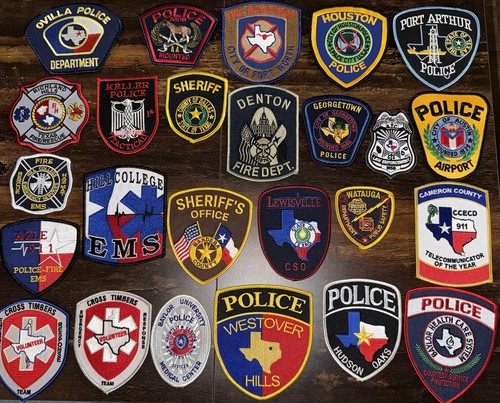 🔥 Lot of 25 Texas Police & EMT Patches – Obsolete – Collectible – Free ...