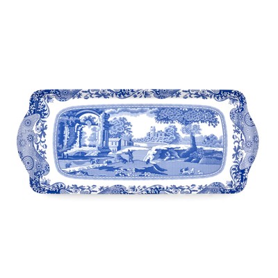 Spode Blue Italian Collection Sandwich Tray | Serving Platter | Crudité ...