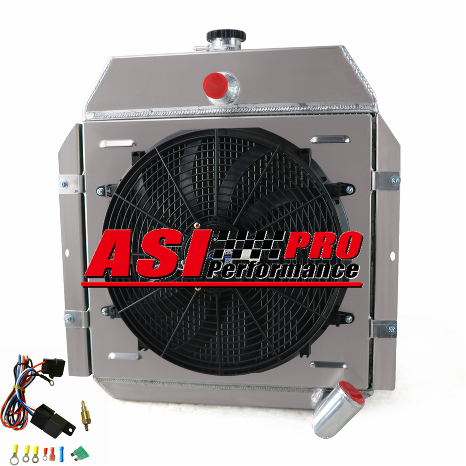 Fit International Harvester KB2 KB3 Truck L6 3-Row Radiator+Shroud Fan+Relay | eBay