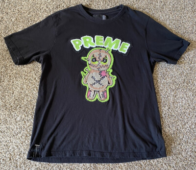 Preme Black Embroidered Character Men’s Shirt Size XXL 2XL See ...