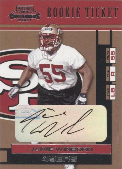 2001 Playoff Contenders - Rookie Ticket Jamie Winborn #136 (AU, RC) for ...