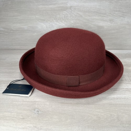 Brooks Brothers Bowler Derby Hat Mens Medium 100% Wool Made in Italy | eBay