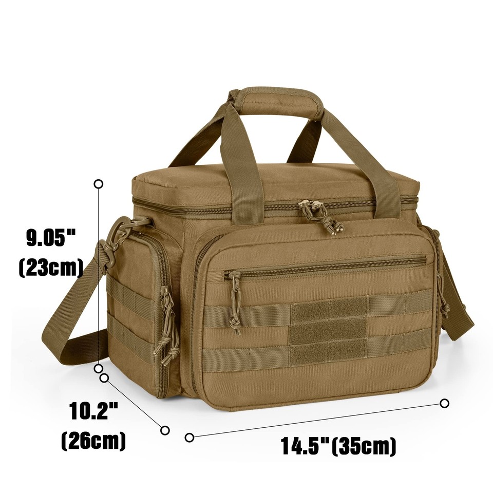 DSLEAF Tactical Gun Range Bag for 4 Handguns, Pistol Shooting Range Bag with ... | eBay