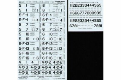 Yellow Wings Decals 48027 x 1/48 USN F3F1 BiPlane Fighter Section VF5B ...