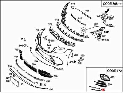 Genuine MERCEDES X222 S-CLASS W222 X222 Trim strip 2228853901 | eBay