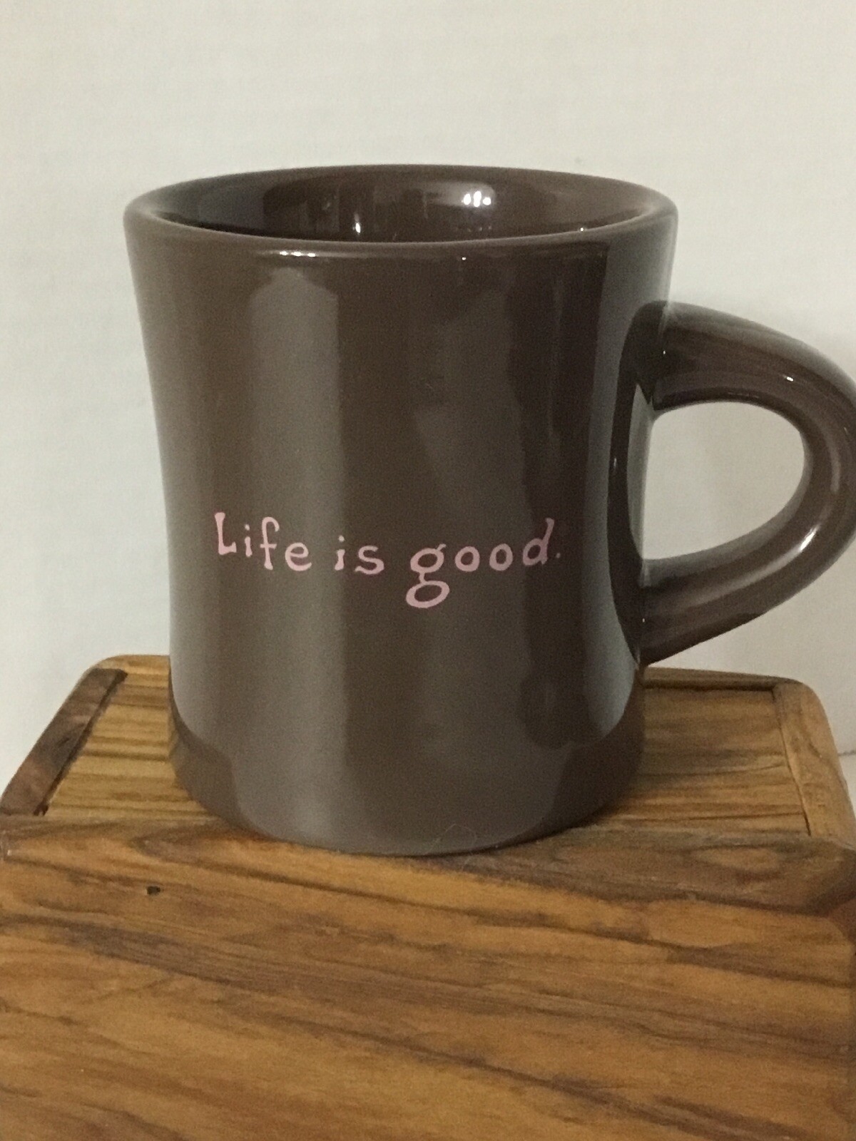 Life is Good Coffee Mug Take Your Love Everywhere You Go Brown Cup ...
