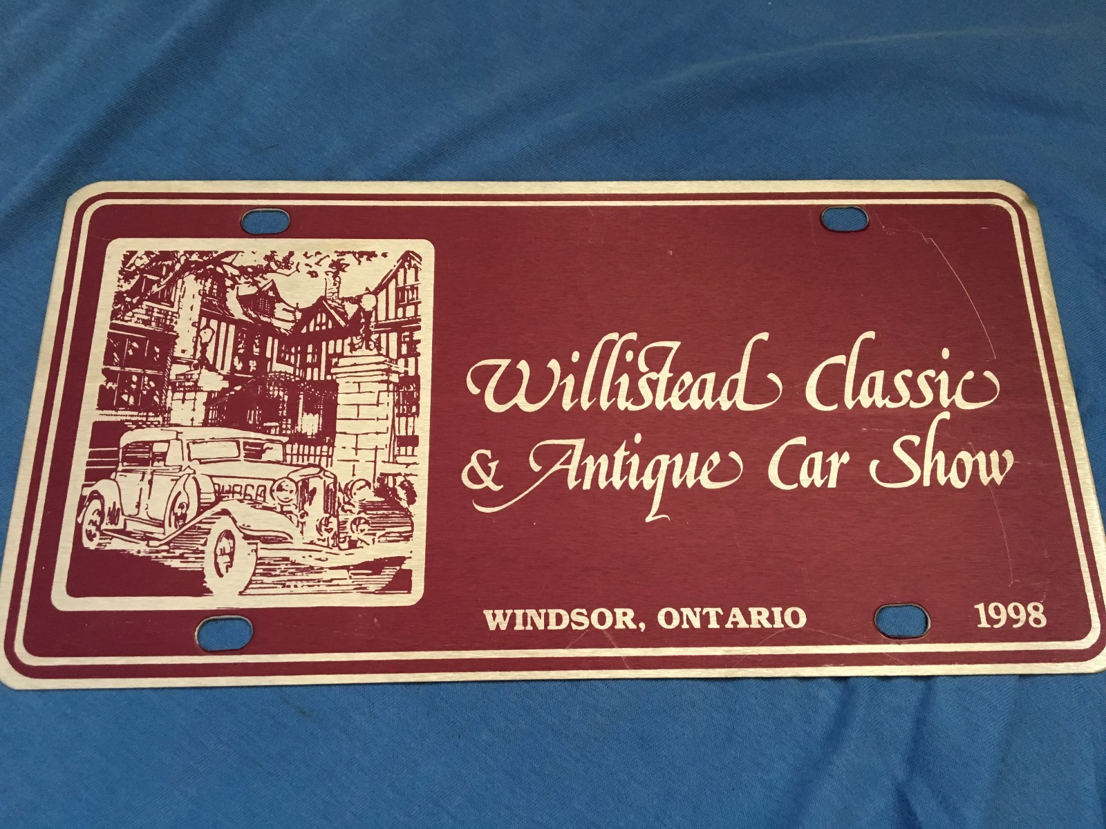 1998 Willistead Classic & Antique Car Show License Plate Windsor Canada ...