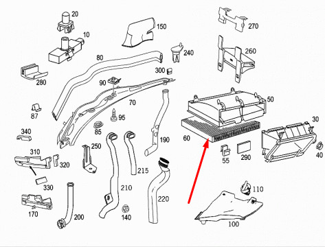 NEW MB CLK C209 INTERIOR AIR FILTER A2038300918 3.5 PETROL OEM | eBay