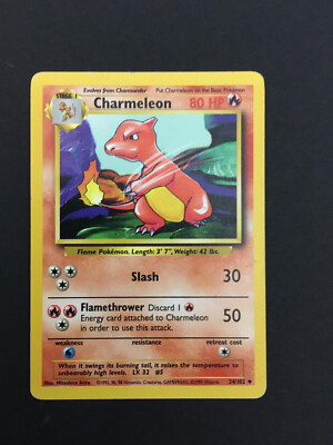 Pokemon Charmeleon 24/102 - Base Set - Excellent - All Cards Same ...
