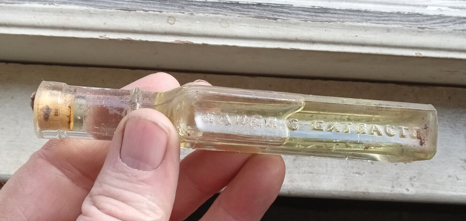 SAUER'S COTTON SEED SALAD OIL RICHMOND,VA 1906 HAND BLOWN LABELED FOOD ...