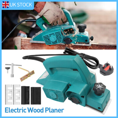 1200W 3-PIN Plug Electric Wood Planer Hand Power Plane Machine 82mm ...