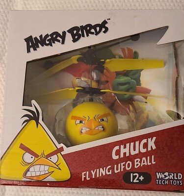 NEW (2007) ANGRY BIRDS "CHUCK IR FLYING UFO BALL" FROM ROVIO/WORLD TECH ...