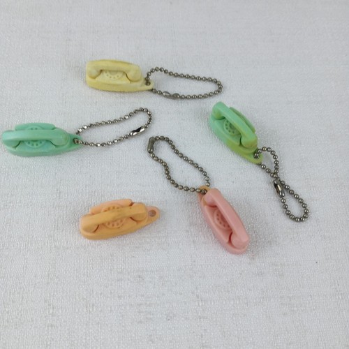 Lot of 6 Vintage 1960s Princess Rotary Dial Telephone Key Chain 5 ...