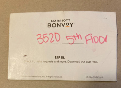 Marriott Bonvoy Hotel Room Key Card Envelope | eBay