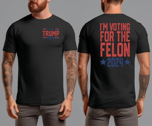 Trump I am Voting For The Felon Never Surrender 45 47 MAGA Flag Legend ...