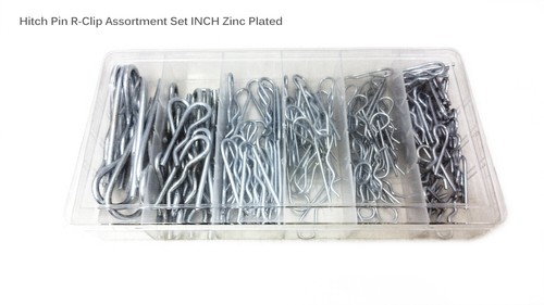Hitch Pin R-Clip Assortment Set INCH 150pc Hairpin Spring Trailer ...