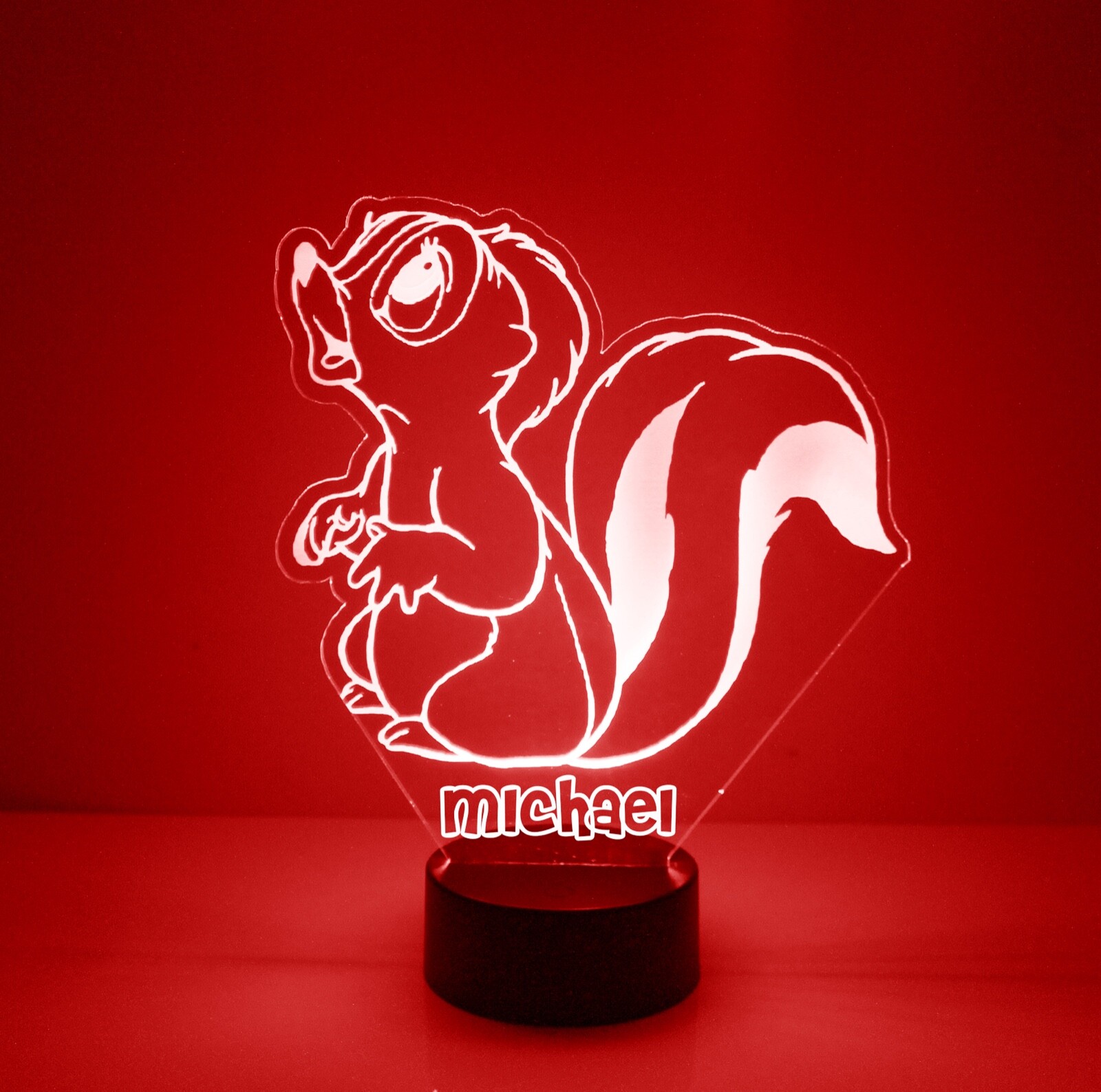 Skunk Night Light - Personalized FREE - LED Desk LAMP. 16 Color With ...