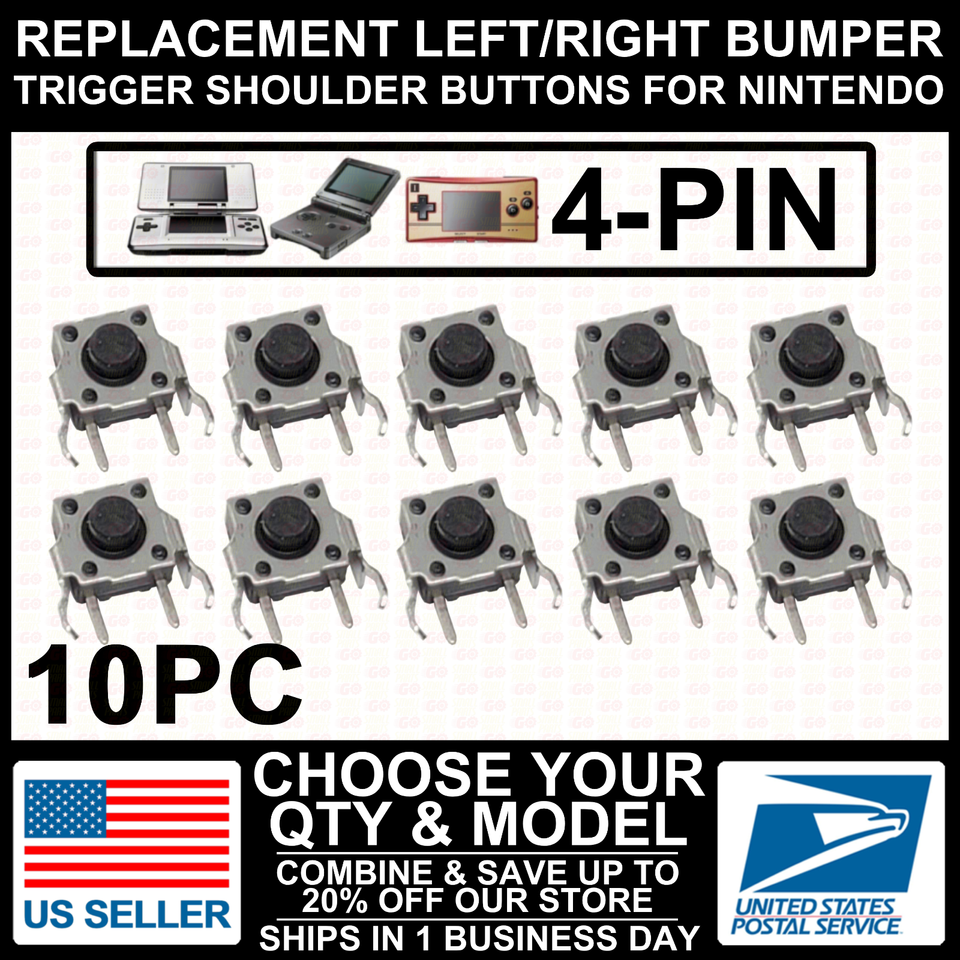 For Nintendo Game Boy Advance/GBA/SP/DS/GBM L/R Shoulder Trigger Micro ...