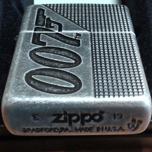 Zippo Armor vintage lighter 007 model silver barrel type unused item ...