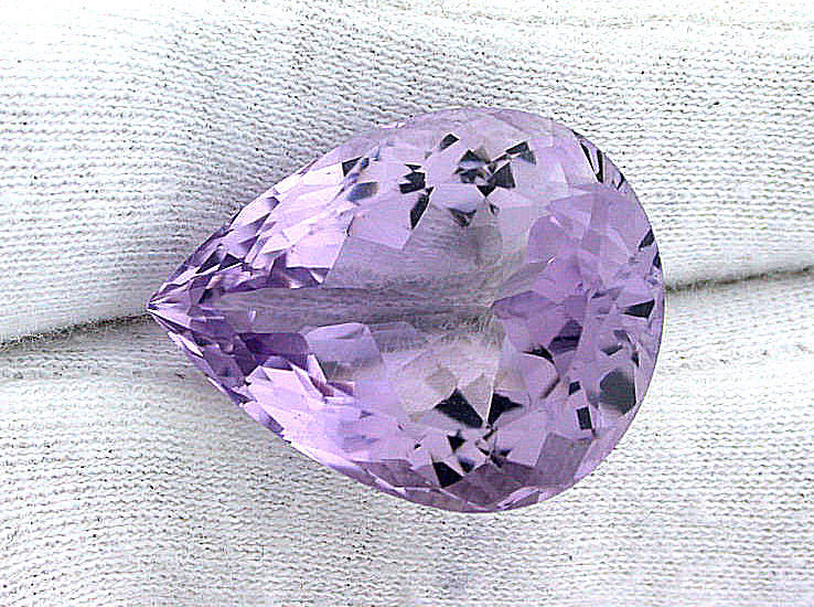 31.67 Carat Natural Brazilian Pear Rose De France Amethyst Gemstone Gem ...
