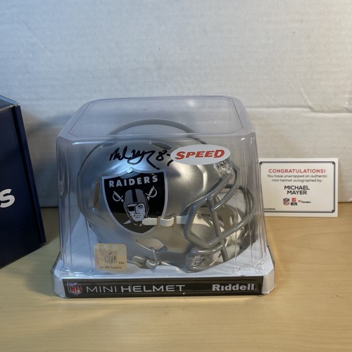 Michael Mayer ROOKIE AUTO Fanatics Authenticated Mini Helmet Las Vegas ...