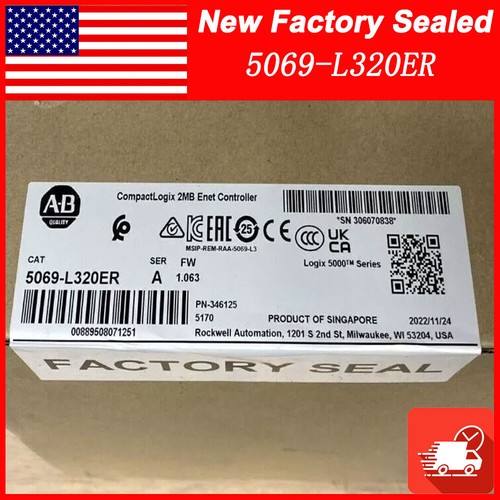 Allen-Bradley 5069-L320ER SER A CompactLogix 2MB Enet Controller PLC I ...