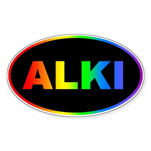 CafePress ALKI Oval Bumper Sticker, Euro Oval Car Decal (624828076) | eBay