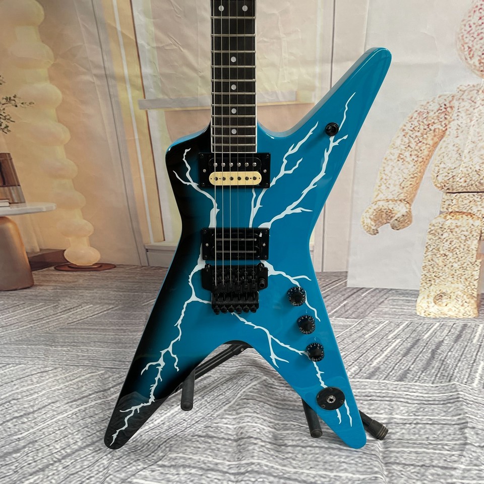 USA Lightning Glossy Dimebag Darrell, The Dean From Hell,Blue Electric ...