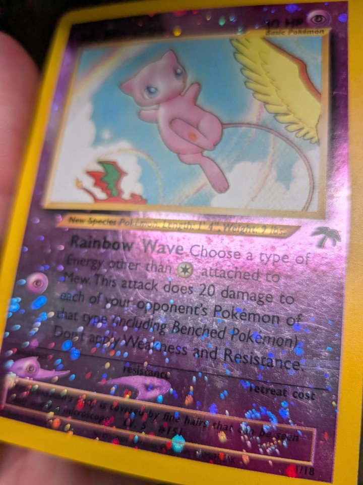 Pokemon Mew 1/18 Southern Islands Reverse Holo 2001 Moderate Played ...