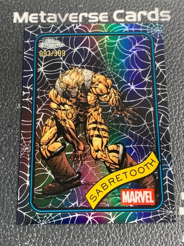 2025 Topps Chrome Marvel Sabretooth Spider Web Refractor /399 | eBay