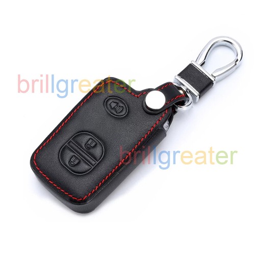Leather Car Key Cover Remote Fob Case 3 Button for Toyota 4Runner Prius ...