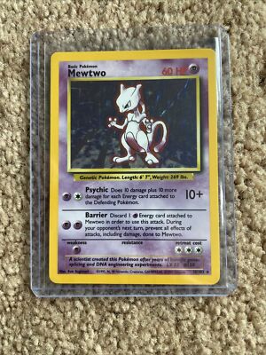 Pokémon TCG Mewtwo Base Set 2 10/130 Holo Unlimited Holo Rare | eBay