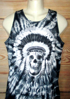 MENS FATAL CREW TIE DYE SKULL TANK TOP T-SHIRT SIZE M (MADE IN USA) | eBay
