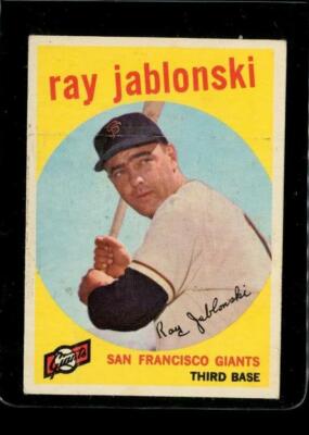 Vintage BASEBALL Trading Card TOPPS 1959 #342 RAY JABLONSKI San ...