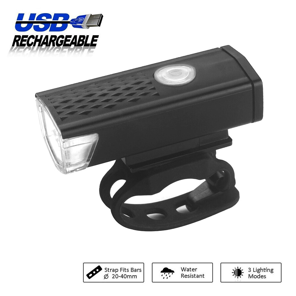 Waterproof Rechargeable LED Bike Bicycle Light USB Cycle Front Back ...