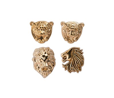 Set of Lion Tiger and Jaguar Lapel Pin Badge Coat Suit Collar ...