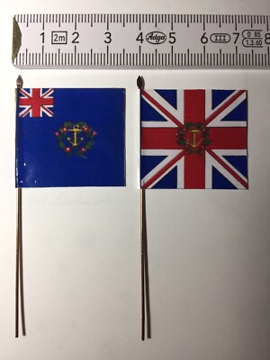771) 2x 25mm 28mm British Napoleonic Flags Royal Marines Regiment 1810 ...