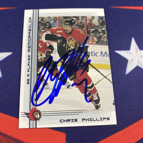 2000-01 BAP Memorabilia Hockey Auto 372 Chris Phillips Autograph Ottawa ...