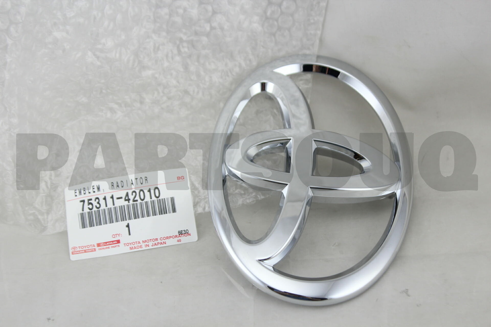 7531142010 Genuine Toyota EMBLEM, RADIATOR GRILLE (OR FRONT PANEL ...