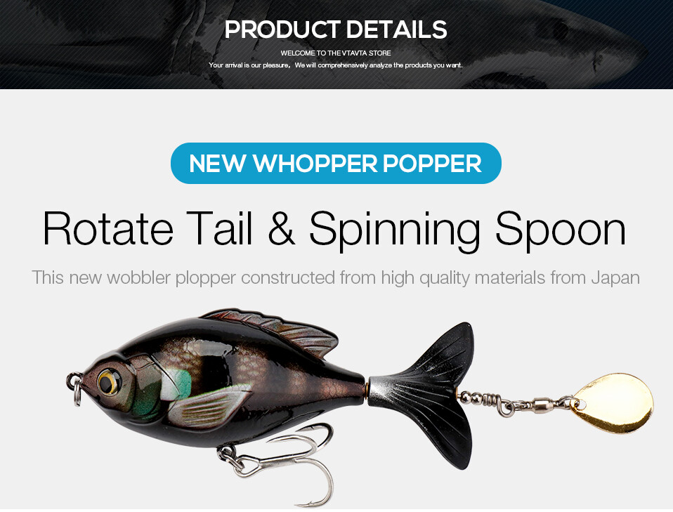 Fishing Lures Lot Whopper Plopper Top water Rotating Tail Bass Trout ...